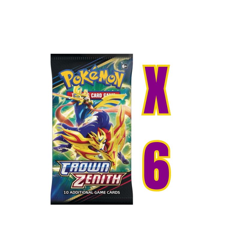 Pokémon TCG: Crown Zenith x6 Booster Pack Deal – PokéNOLA Collectibles